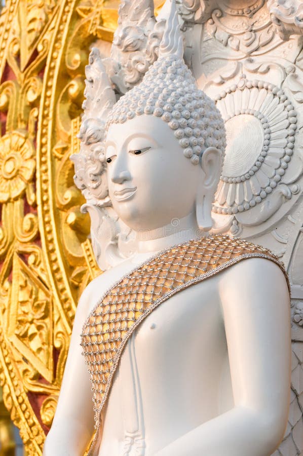 Close up white buddha stock image. Image of white, buddhism - 37893111