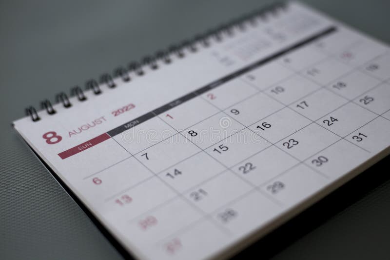 Close Up of a White Calendar. Stock Image - Image of mockup, office ...