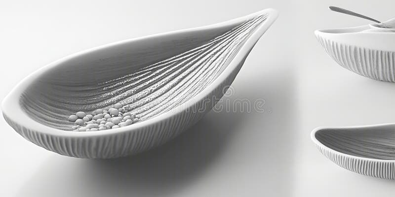 Close Up of a White Ceramic Bowl with Small Round Objects and a ...