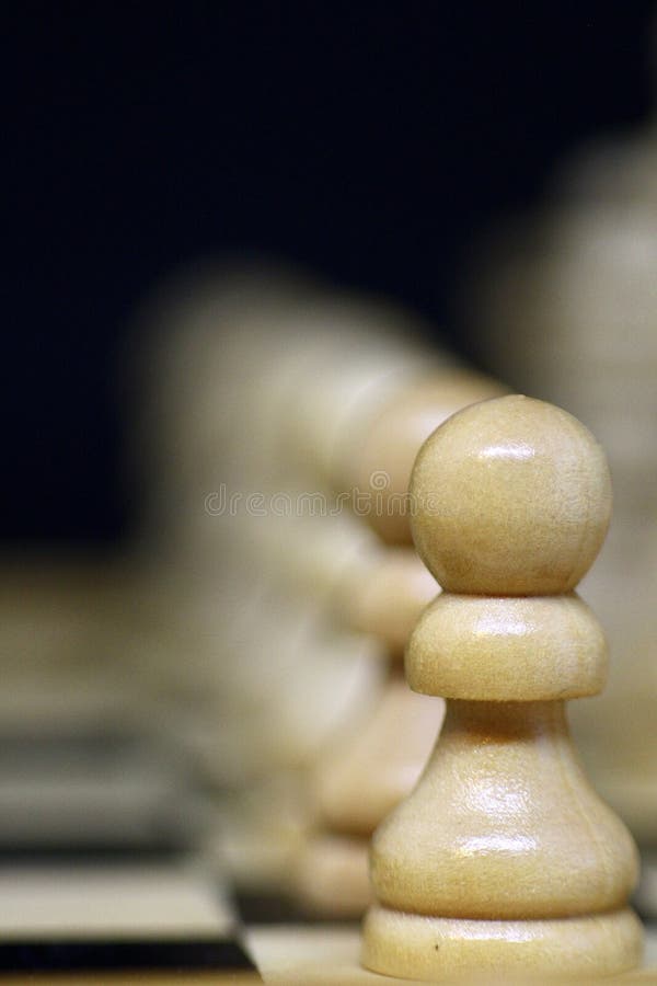 Close Up of White Chess Pawns Stock Photo - Image of close, front ...