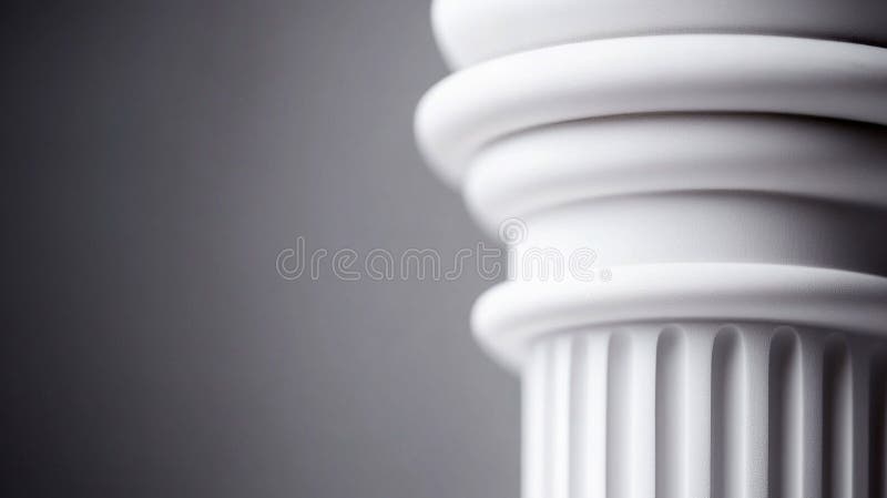 Close-Up of White Classical Column Details Stock Illustration ...