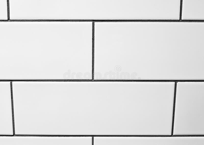 Close-up of White Clean Empty Blank Subway Tile with Room for Copy ...
