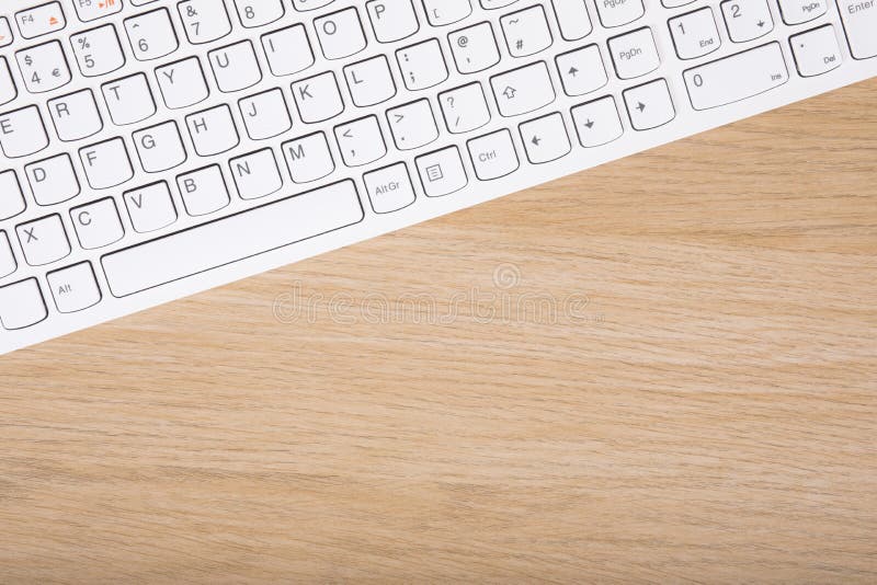 Close Up on a White Computer Keyboard Stock Image - Image of keys ...