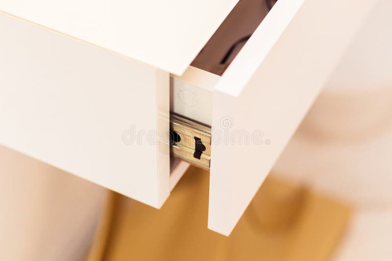Close-Up of White Console Table Drawer Stock Photo - Image of home ...