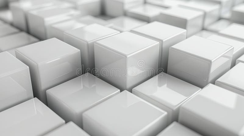 A Close Up of White Cubes Arranged in a Pattern. Abstract Background ...