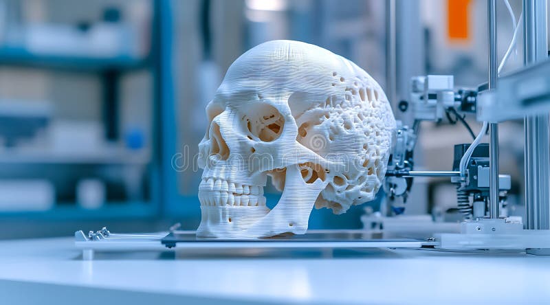 3D Printed Skull Model: a Detailed Life-size Replica Created with ...