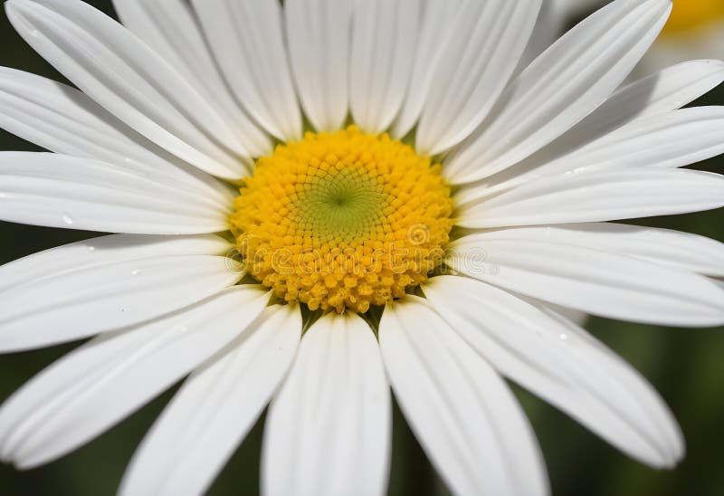 A Close-up of a White Daisy Flower with a Bright Yellow Center Stock ...