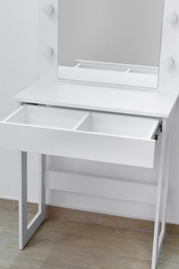 Close Up White Dressing Table Open Drawer Stock Photos - Free & Royalty ...