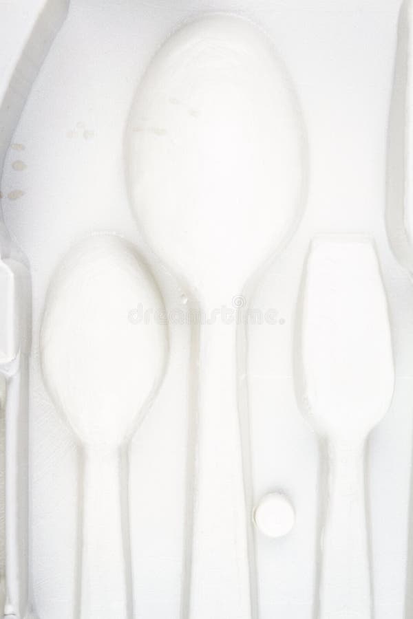 Close Up of Empty Paper Cutlery Box Stock Image - Image of domestic ...
