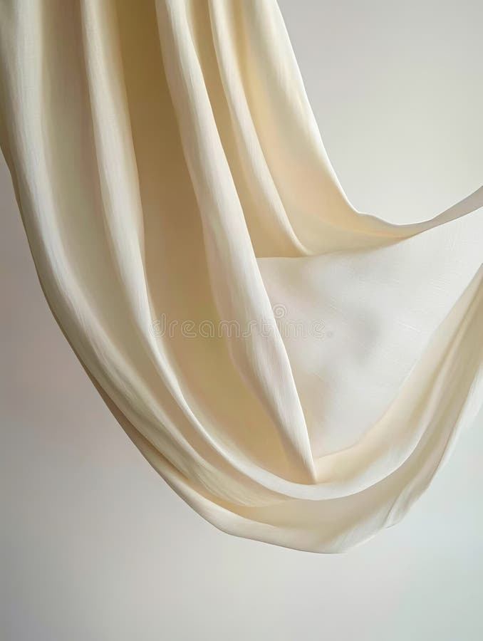 A Close Up of a White Fabric Hanging from a Ceiling Stock Photo - Image ...