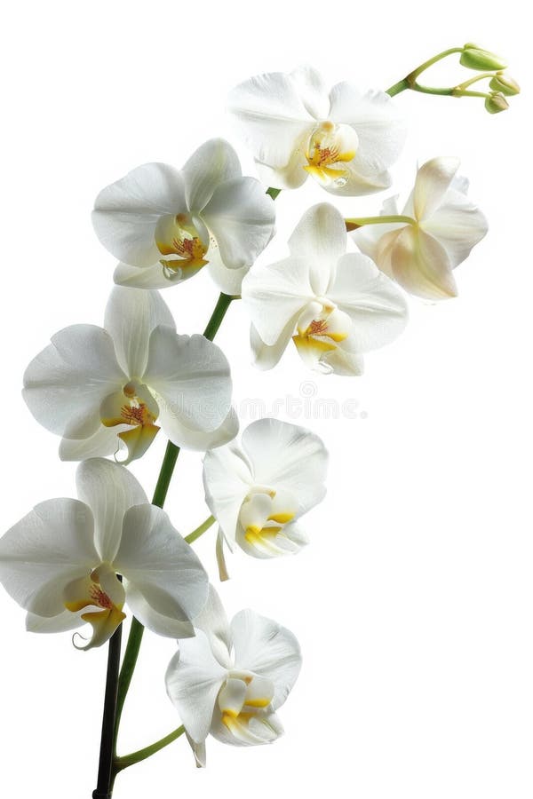 Close Up of a White Flower on a Stem. Ideal for Botanical Projects ...