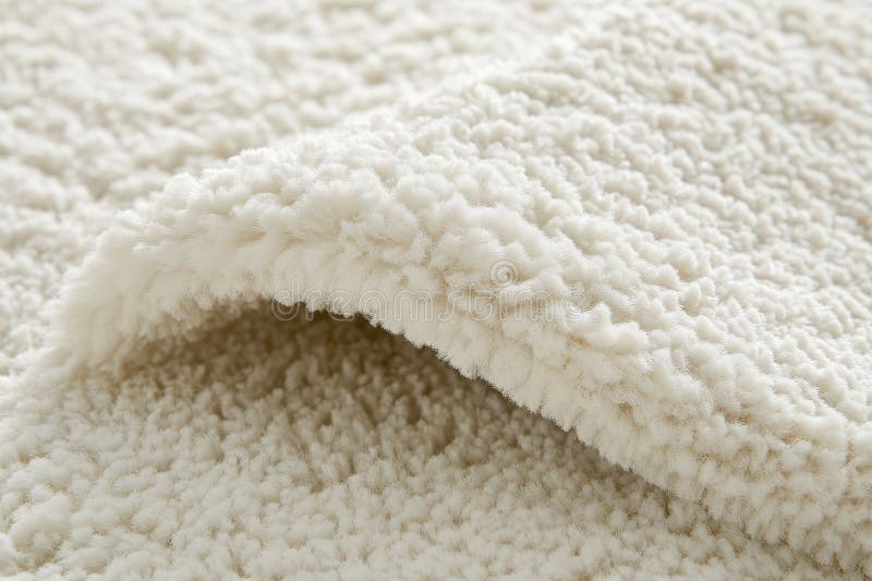 Close-up of a White Fluffy Fabric Texture Stock Illustration ...