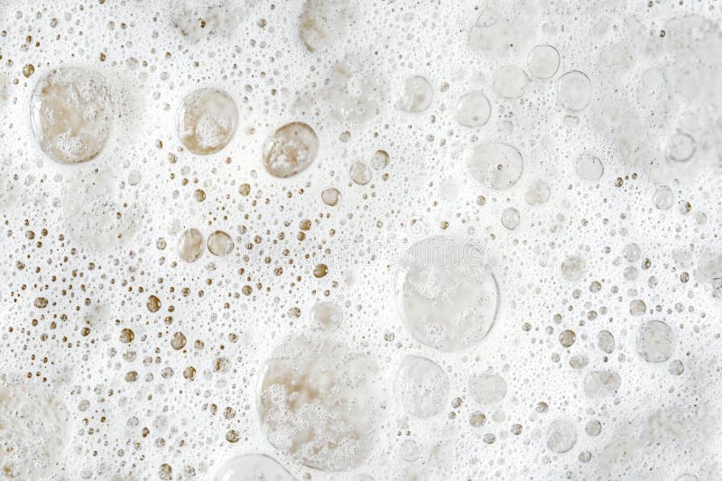 Close-up of White Foam Bubbles on Solid Surface. Artificial ...