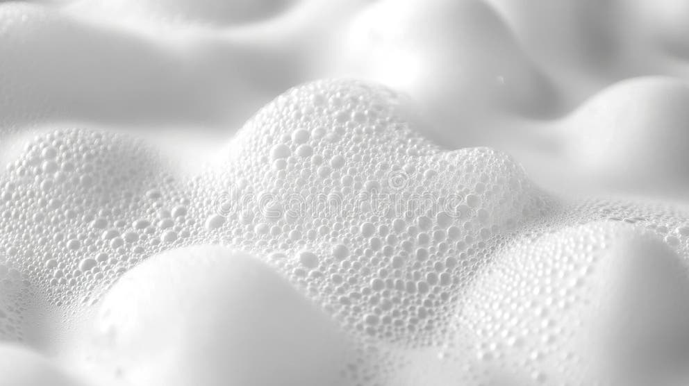 Close-up of White Foamy Bubbles with Irregular Surface Stock ...