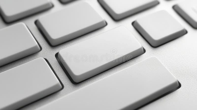 Close-up of White Keyboard Keys. Stock Image - Image of space, office ...