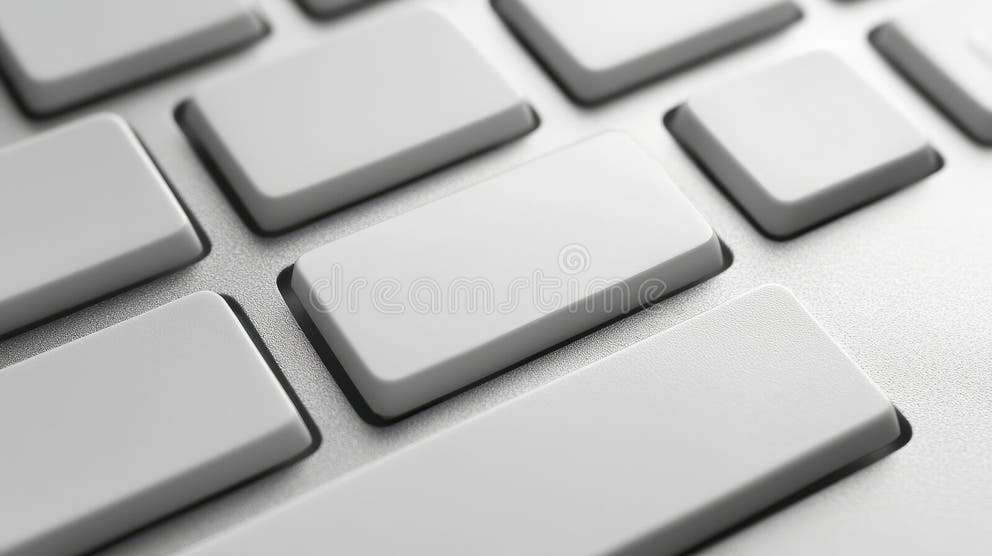 Close-up of White Keyboard Keys. Stock Image - Image of space, office ...