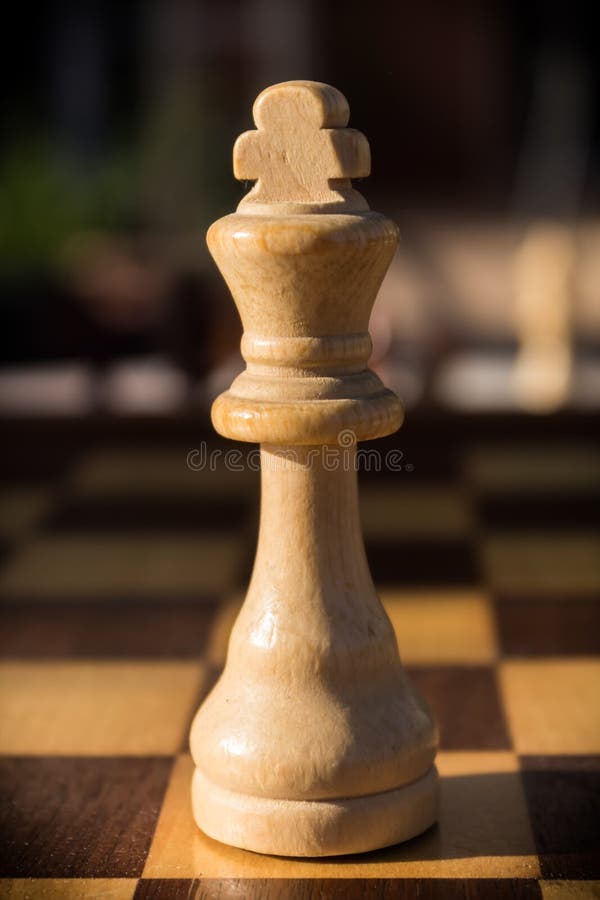 A Close Up of a White King Chess Piece Stock Image - Image of isolated ...