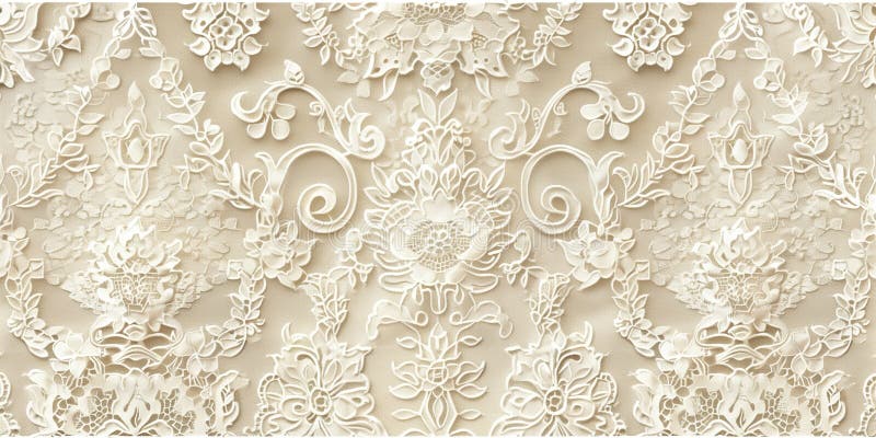 A Close-up of a White Lace Tablecloth Pattern Wallpaper. Generative AI ...