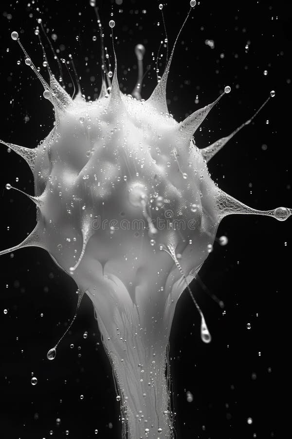 A Close Up of a White Liquid Being Sprayed into the Air, AI Stock ...