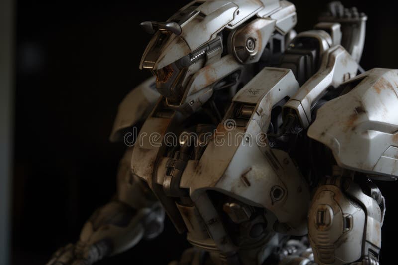 Close Up of White Mecha Giant Robot, Created Using Generative Ai ...