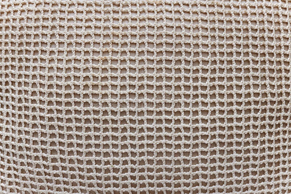 Close-up of a White Mesh Fabric with a Grid Pattern, Showcasing the ...