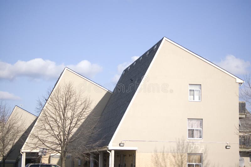 Close Up of White Modern Residential House Stock Photo - Image of fall ...