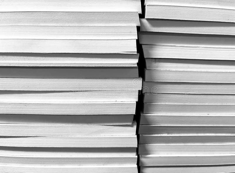 Close Up White Paper Book Stacks Stock Photo - Image of empty ...
