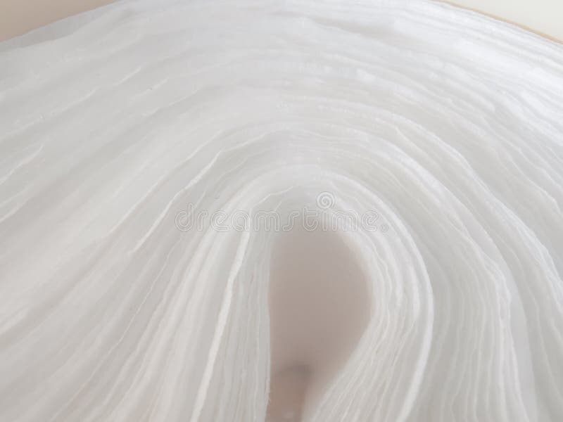 Close-up White Paper Roll Texture. Stock Image - Image of object, press ...