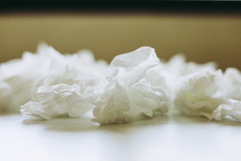 Close-up White Paper Tissue Background Stock Image - Image of crumpled ...