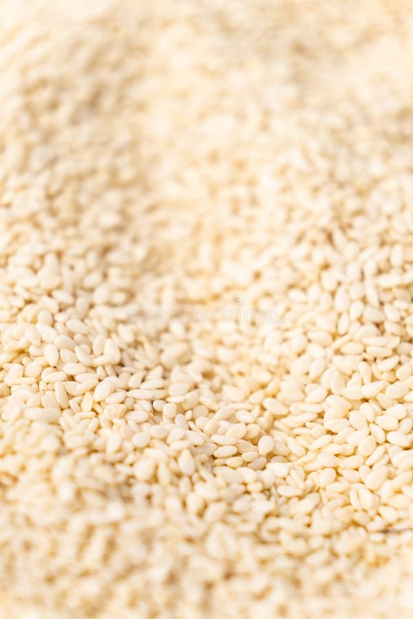 Raw White Sesame Seeds Natural Texture Stock Image - Image of sesame ...