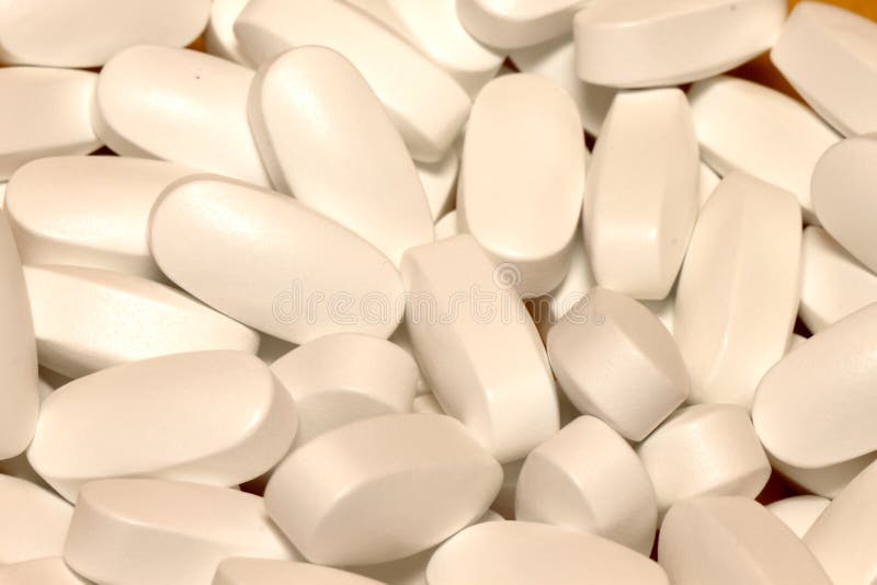 Calcium Supplement Tablet Pills Isolated on White Stock Image - Image ...