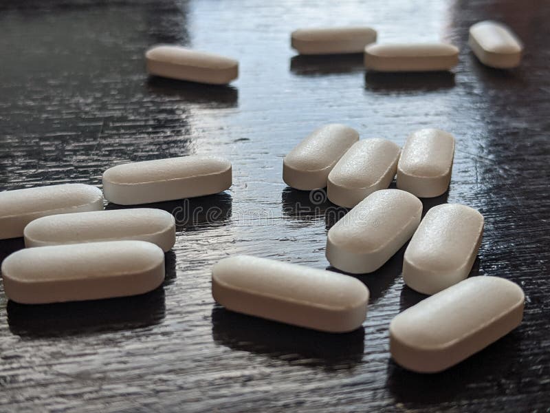 Close Up of White Pills, Pharmaceutical Industry Stock Image - Image of ...