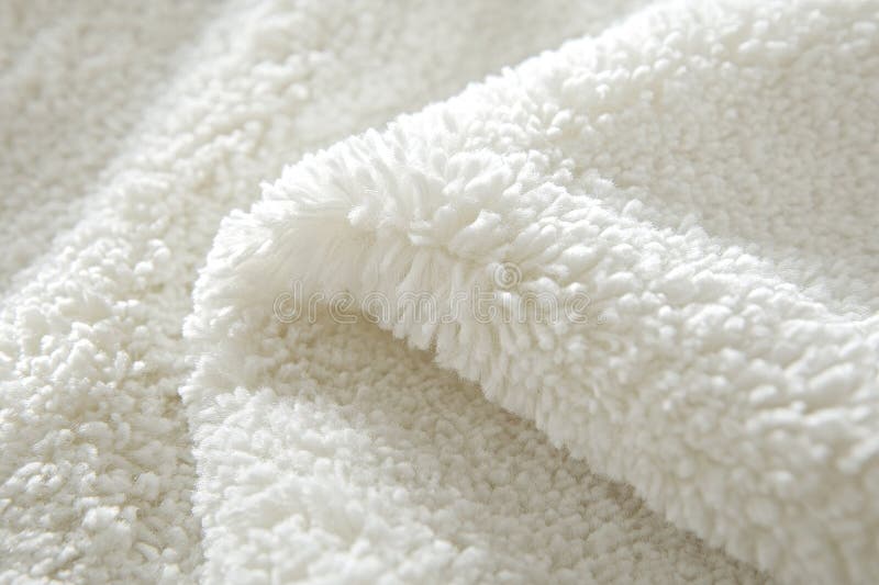 Close-up of White Plush Fabric with Soft Texture Stock Illustration ...