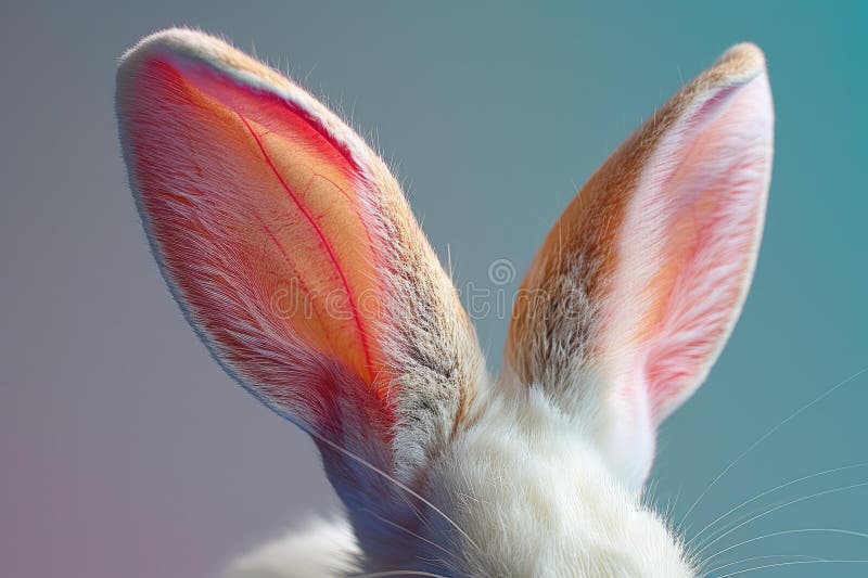 White Rabbit Showing Inside of Ears with Red Veins Stock Image - Image ...