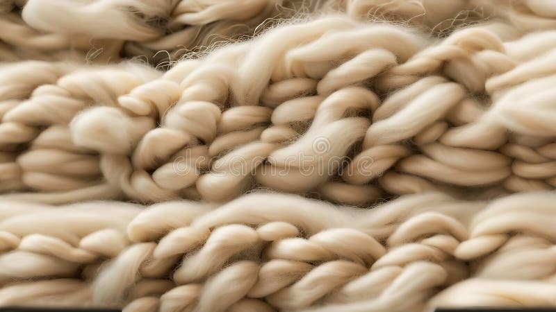 Close Up of White Raw Sheep Wool Texture Stock Illustration ...