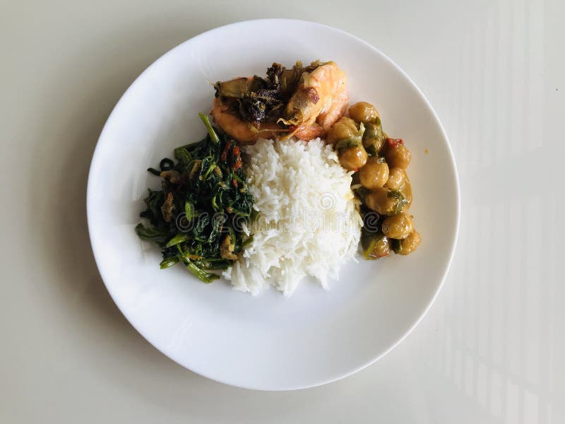 Plate of white rice stock photo. Image of close, plate - 197302132