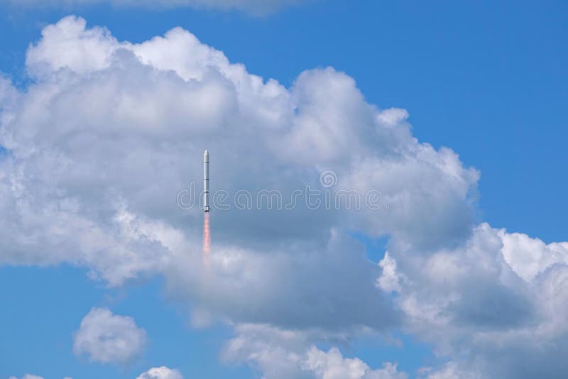 Satellite launching stock image. Image of rocketry, emit - 128053157