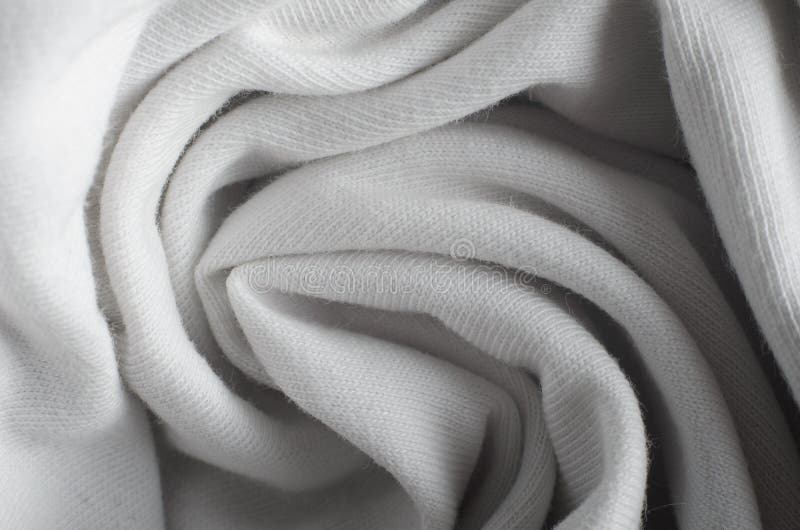 Close-up of White Rolled Cloth, Macro Photo. Textile Fleecy Texture ...