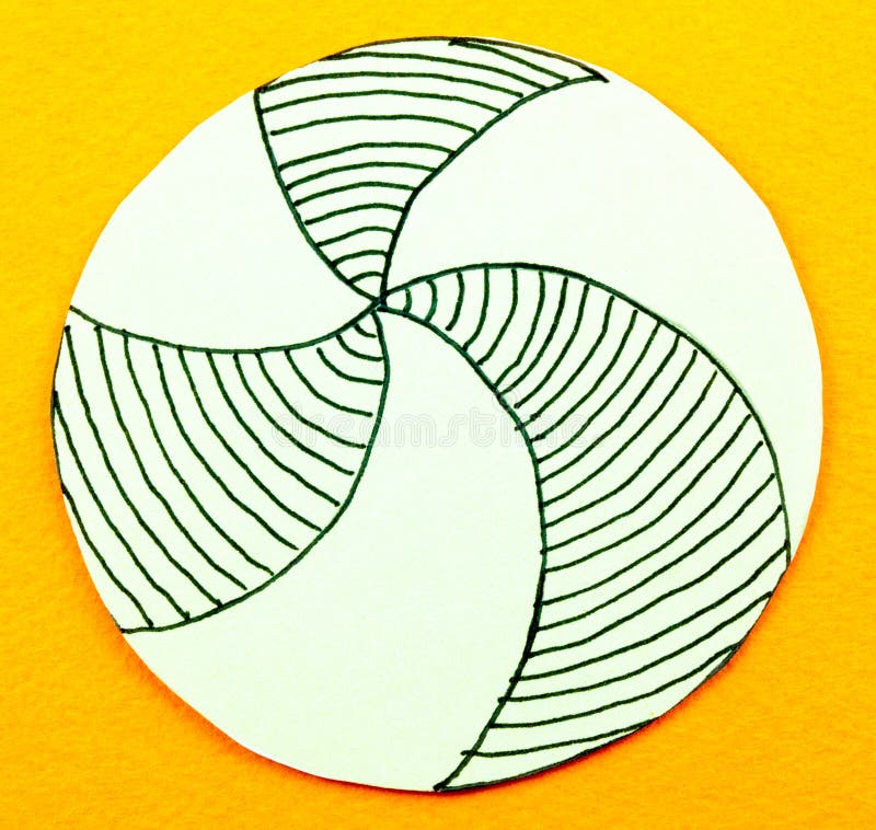 Circular Card with Pattern Drawn on it. Stock Image - Image of ...