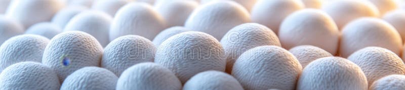 Close-up of White Round Objects Arranged in a Soft Pattern Symbolizing ...