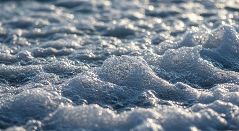 Close Up of White Sea Foam Bubbles Texture Stock Illustration ...