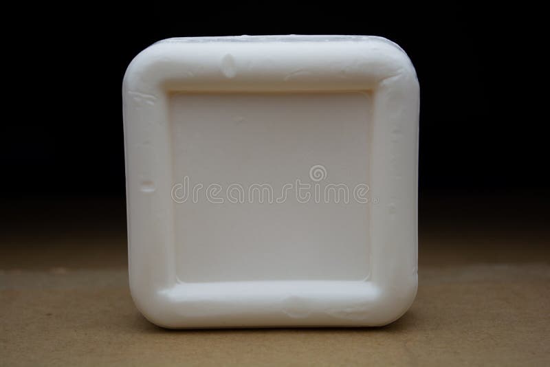 Close Up of a White Soapbox on Black Background Stock Photo - Image of ...