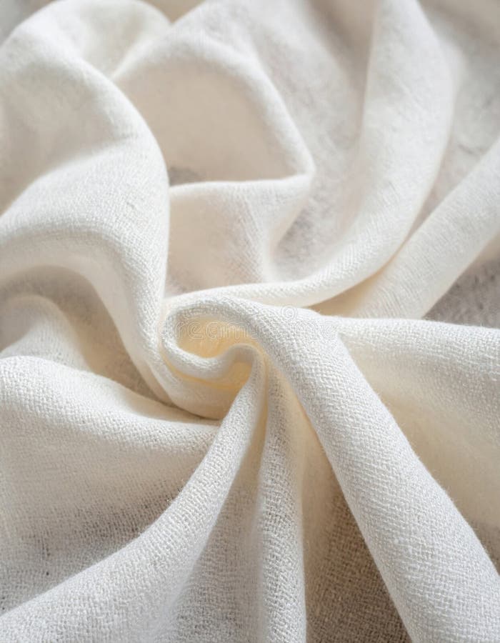 Close Up of White Soft Woven Cloth Fabric Textile Texture Material ...