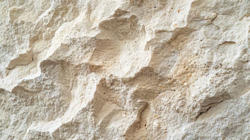 A Close Up of a White Stone Wall Displaying a Rough Texture and Pattern ...