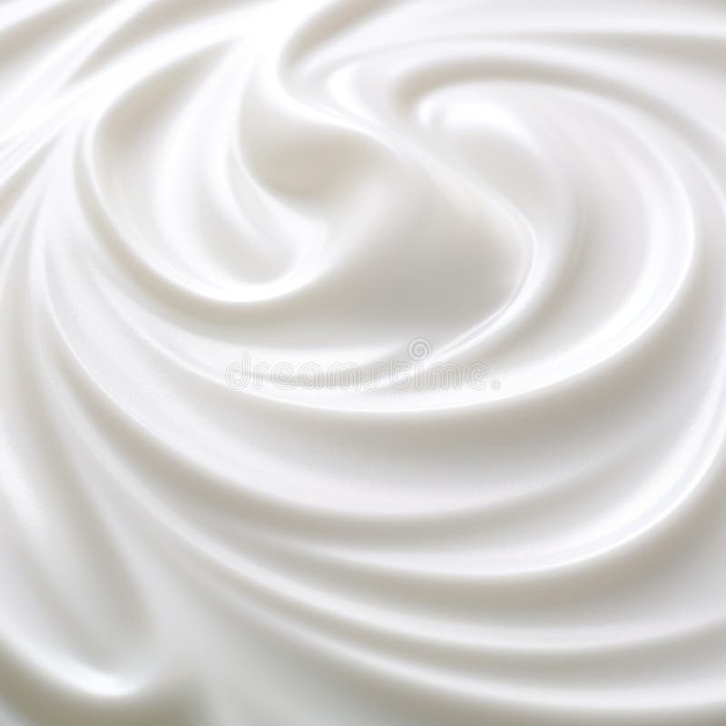 A Close Up of a White Swirl of Whipped Cream, AI Stock Illustration ...