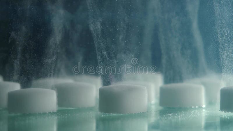 Water Jet Dissolving an Effervescent Tablet in a Sink Stock Footage ...