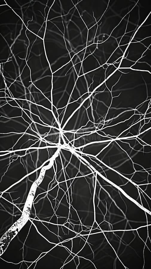 Close-up of White Tree Roots Against Black Background, Abstract Nature ...