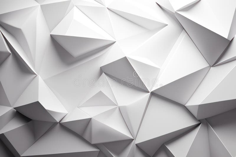 Close Up of White Wall with Lot of Triangles on it. Generative AI Stock ...