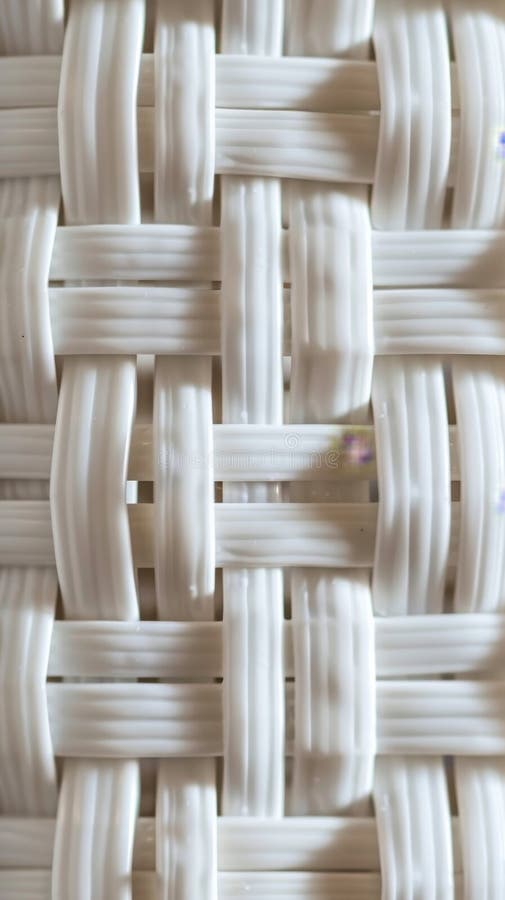 Close-up of White Woven Plastic Texture, Detailed Pattern View ...