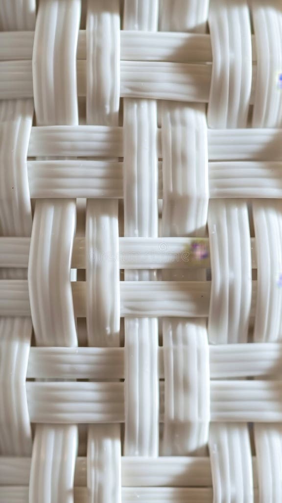 Close-up of White Woven Plastic Texture, Detailed Pattern View ...